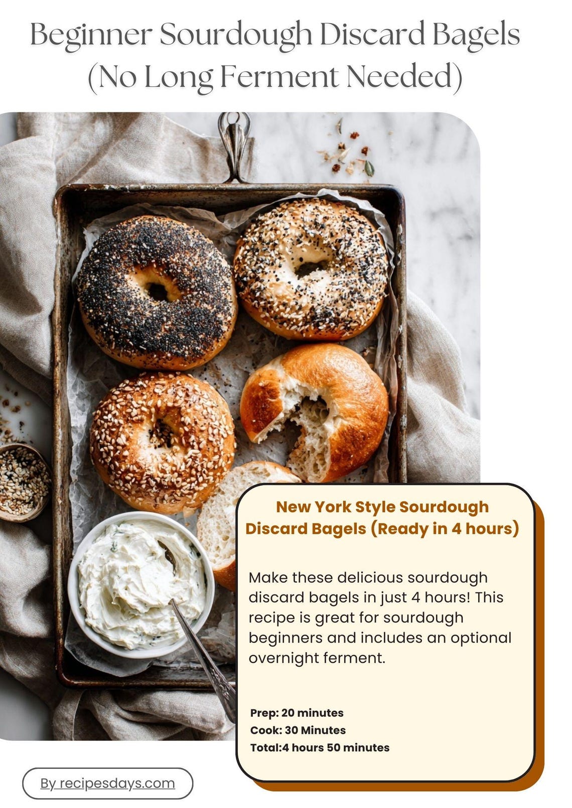 Beginner Sourdough Bagels Recipe | New York Style (printable PDF) - Etsy
