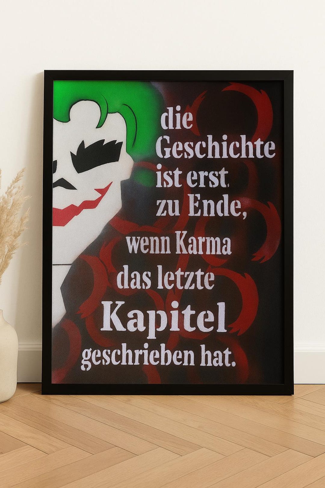 Joker Poster German – Wall Decoration With the Saying "the Story is ...