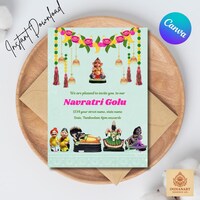 Navchandi Yagna Invitation Download Card | Editable Hindu Pooja E ...