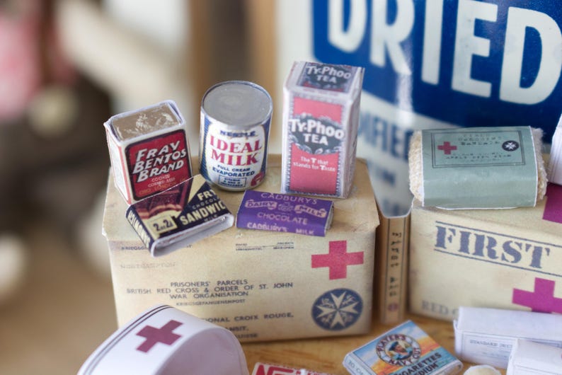 Printable Wartime First Aid Box & Red Cross Parcel: 1/12 Scale ...