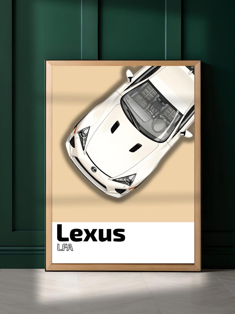 Lexus LFA Poster: Sleek Supercar Wall Art Print (digital Download) - Etsy