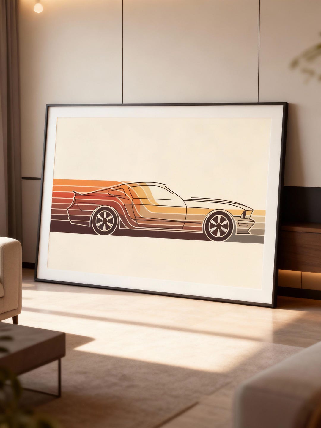 Vintage Ford Mustang Poster: Retro Wall Art Print (digital Download) - Etsy
