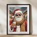 Santa Latte Poster: Hipster Christmas Wall Art Poster (digital Download ...