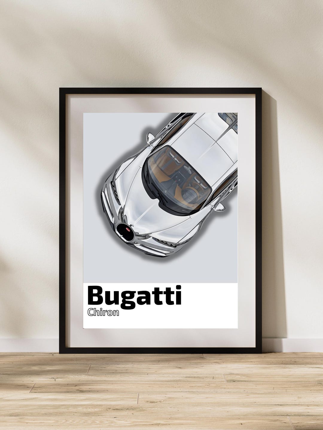 Bugatti Chiron Poster: Sleek Supercar Wall Art Print (digital Download ...