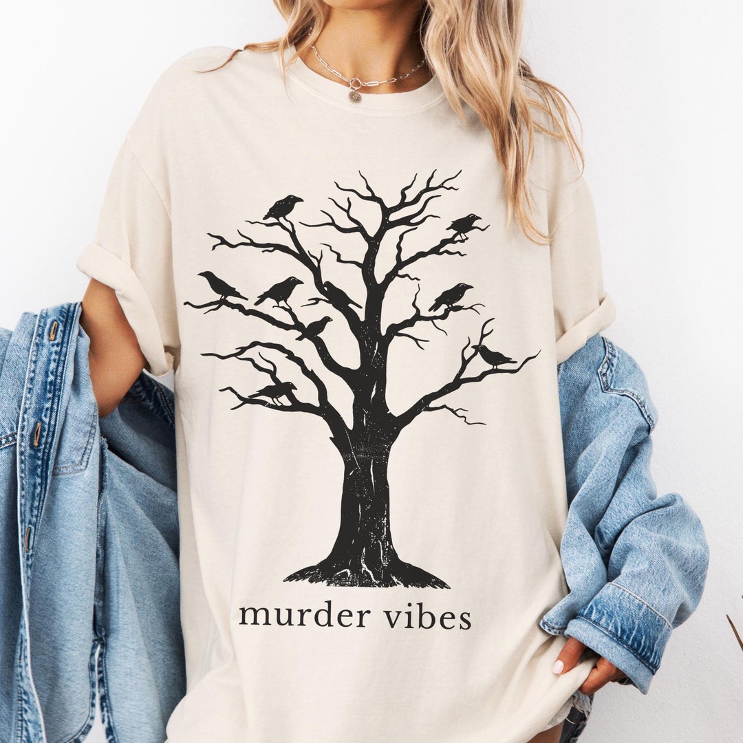 Murder Vibes Crow Bird Pun Shirt, a Murder of Crows, Nature T-shirt ...