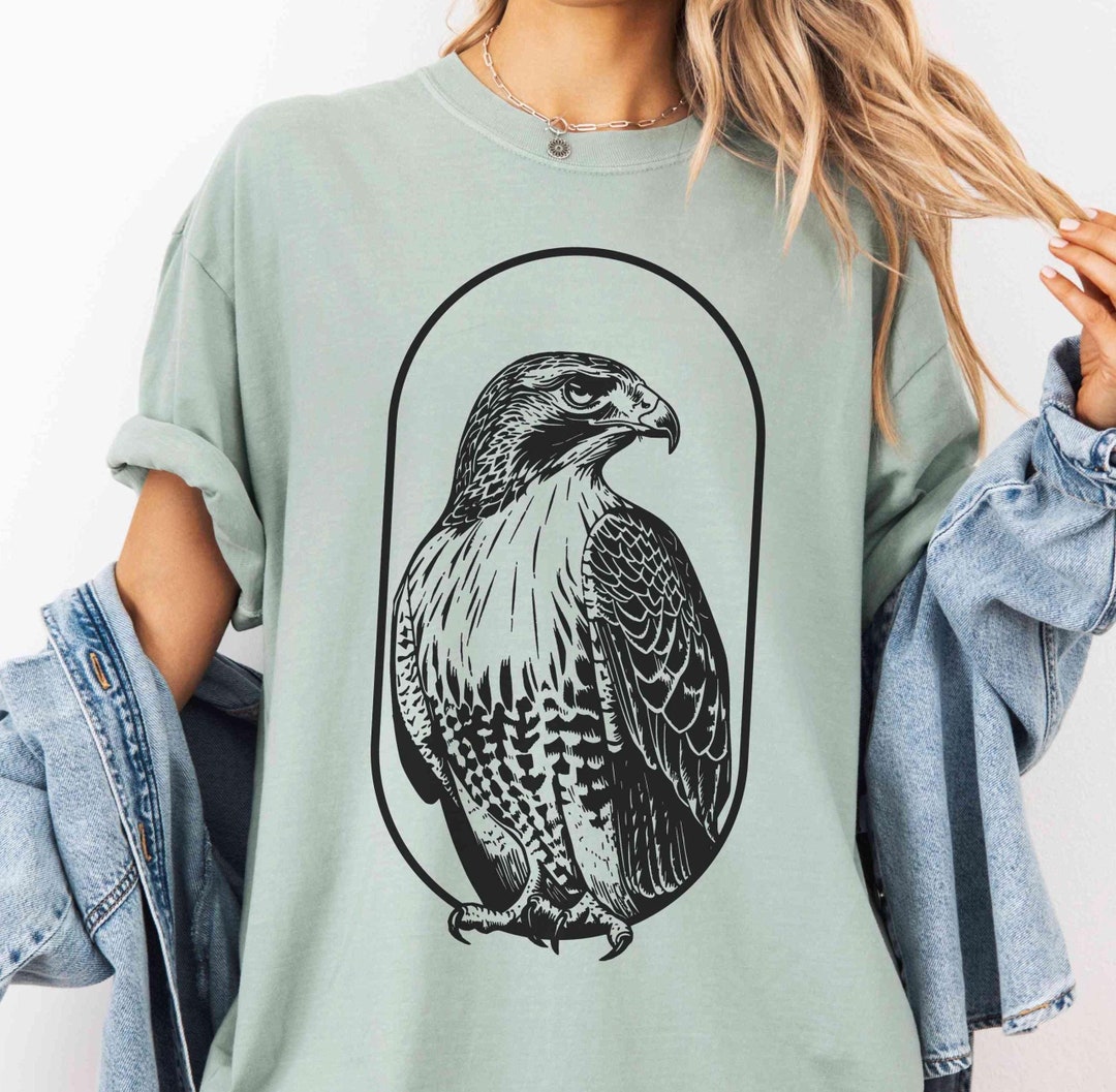 Red Tailed Hawk Shirt, Bird Watching Tee, Comfort Colors Hawk Lover ...