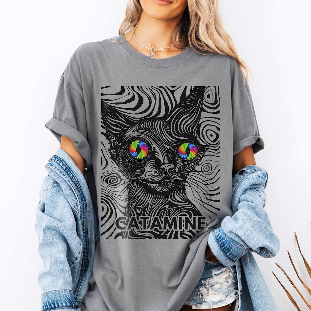 CATAMINE Ketamine Psychedelic Cat Pun Shirt, Mental Health Awareness ...