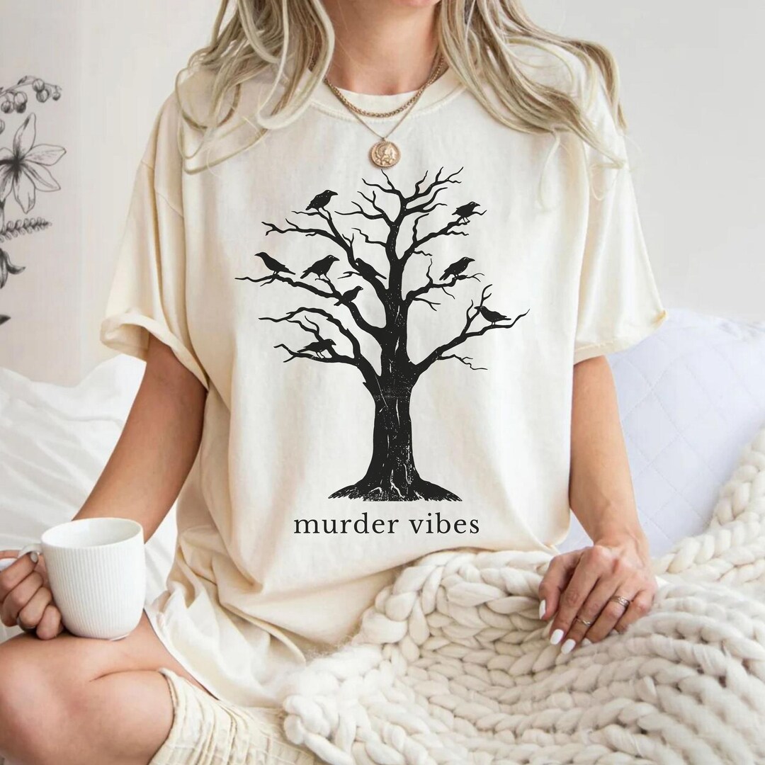 Murder Vibes Crow Bird Pun Shirt, a Murder of Crows, Nature T-shirt ...