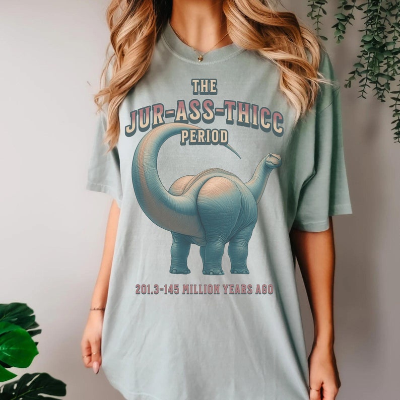 Funny Fitnesss Dinosaur Leg Day Shirt Jur-ass-thicc Period, Lifting ...
