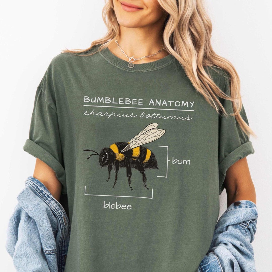 Funny Bumblebee Anatomy Shirt, Bumble Bee Honeybee Honey T-shirt ...