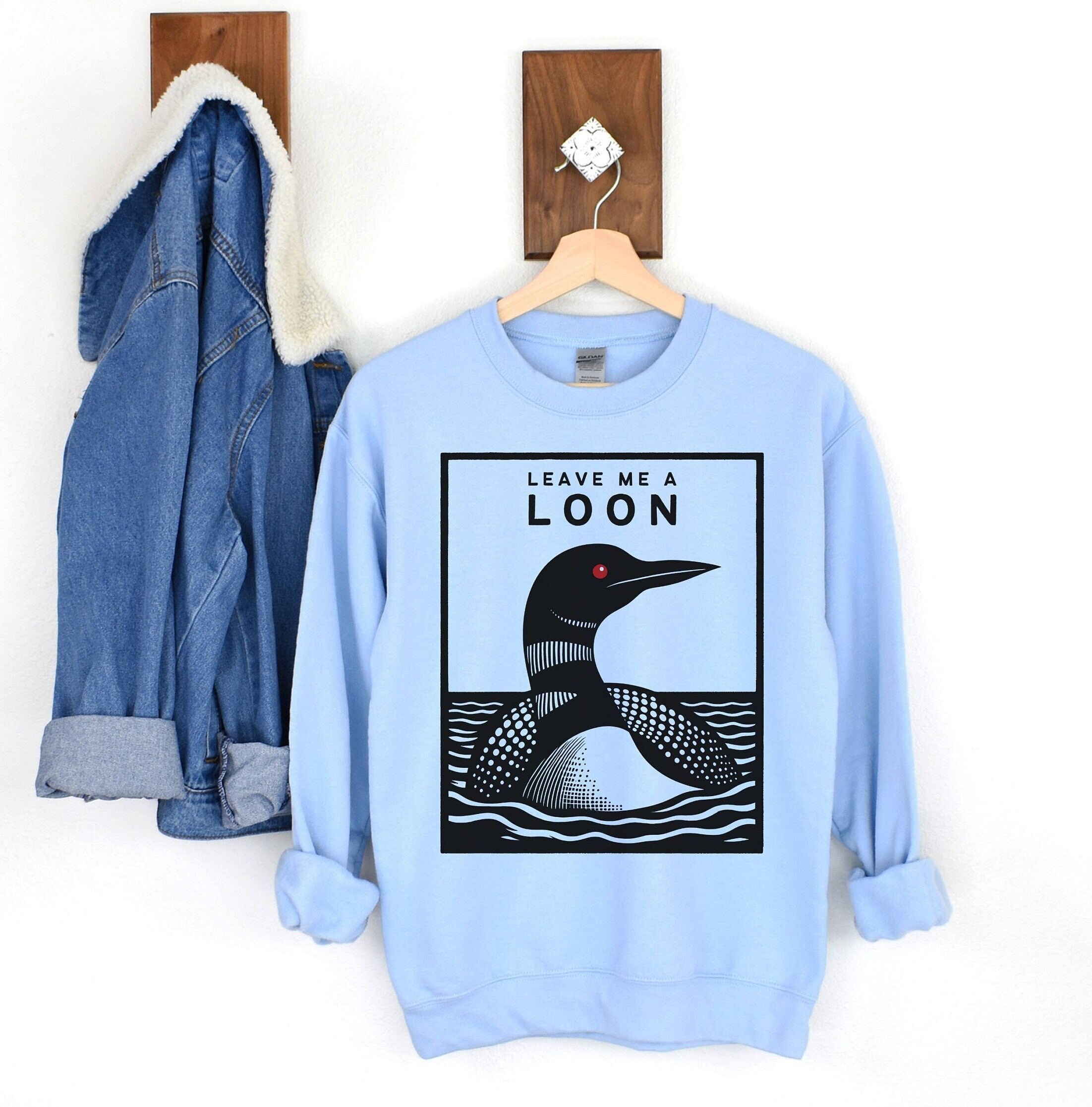 Leave Me A Loon, Funny Common Loon Sweatshirt, Minnesota Lake Loon ...