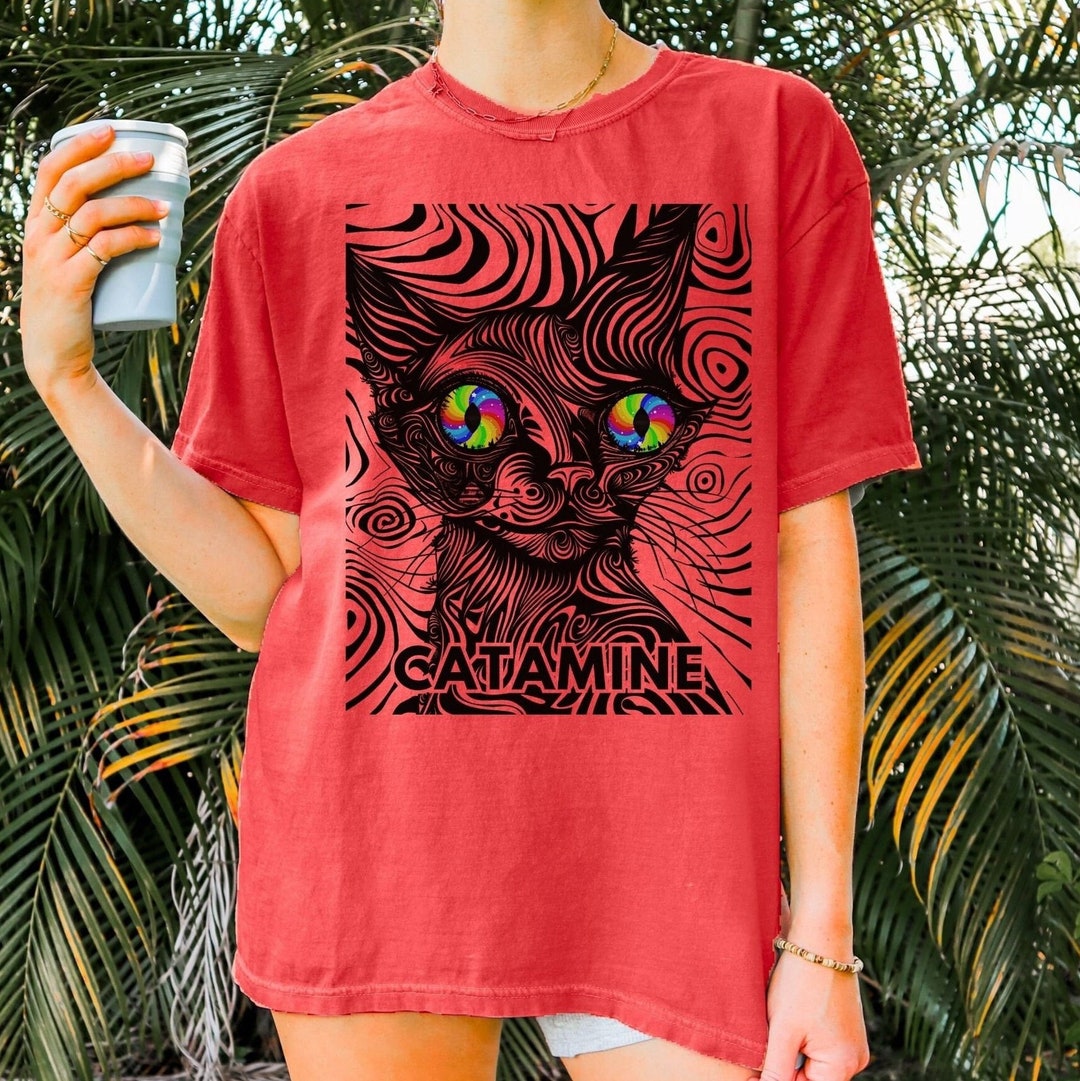 CATAMINE Ketamine Psychedelic Cat Pun Shirt, Mental Health Anxiety ...