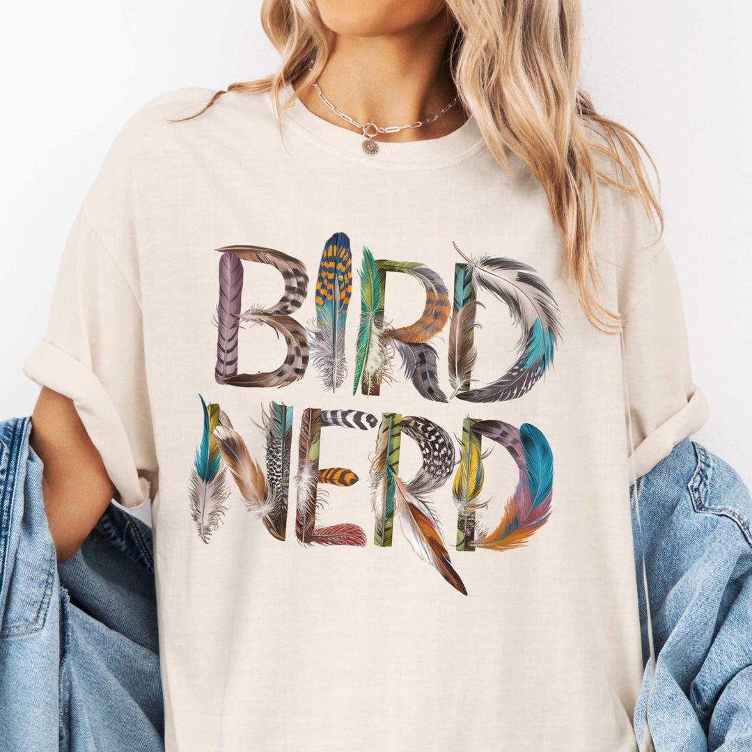 Bird Nerd Shirt, Funny Bird Feather Tshirt, Great Pair of Tits Bird Tee ...