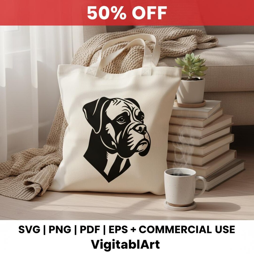 Boxer Dog Line Art | Vector Cut File (digital Download) - Etsy
