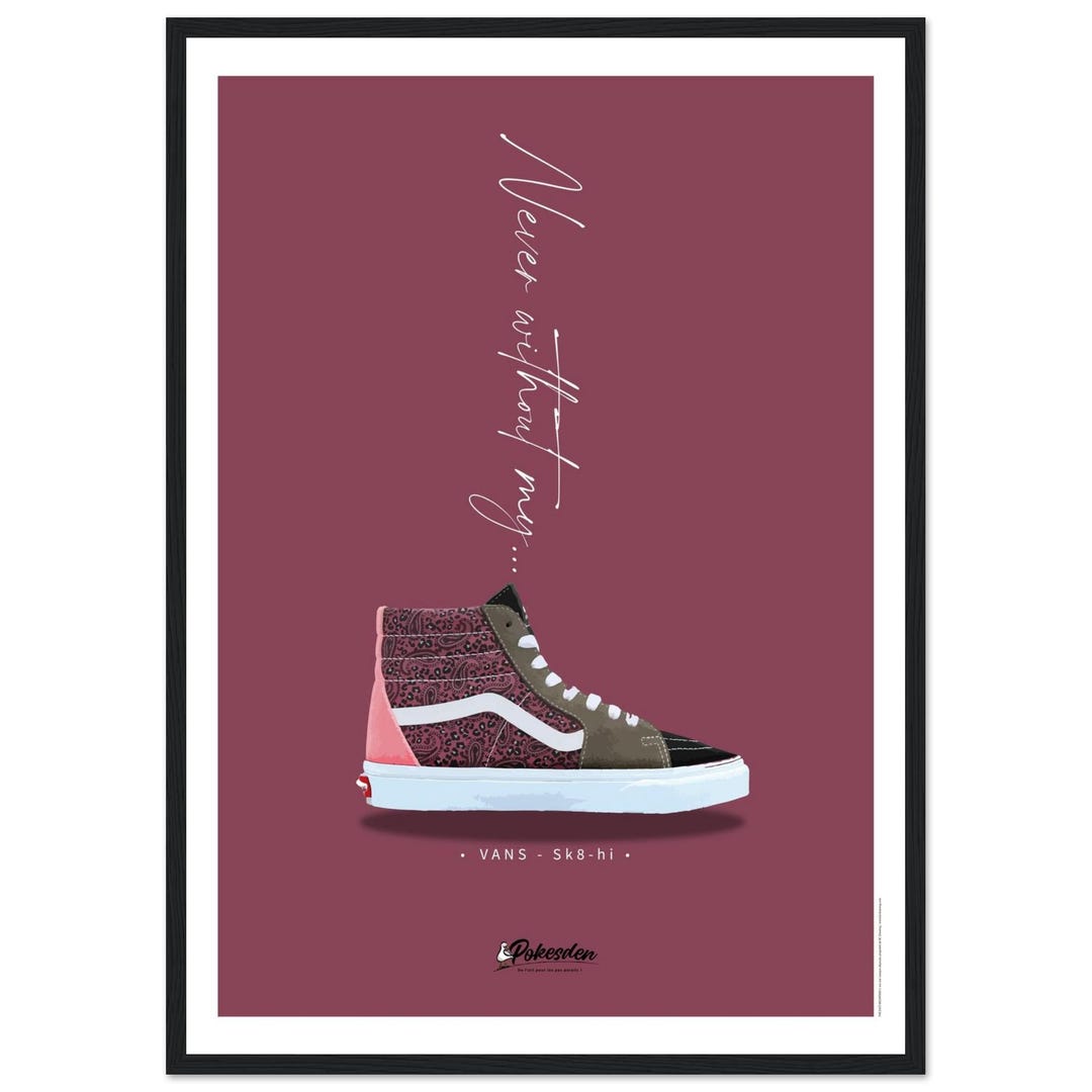 Vans Sk8-hi Poster - Sneaker Art Poster - Streetwear Illustration ...