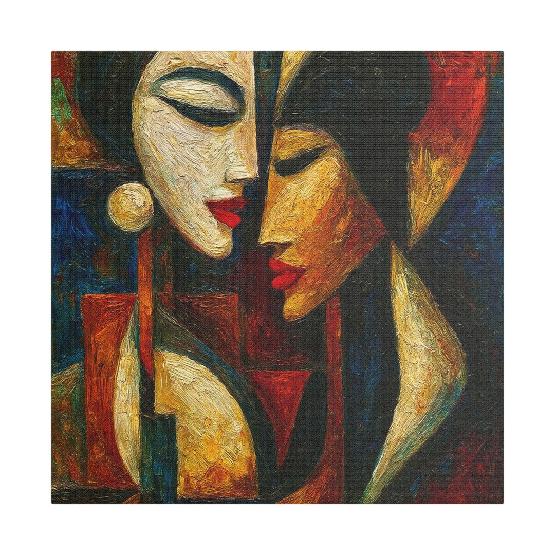 Abstract Cubist Portrait: Modern Love Art Canvas Print - Etsy Canada