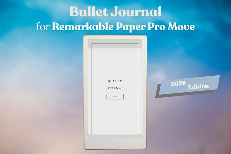 Remarkable Paper Pro Move Bullet Journal Template - Etsy