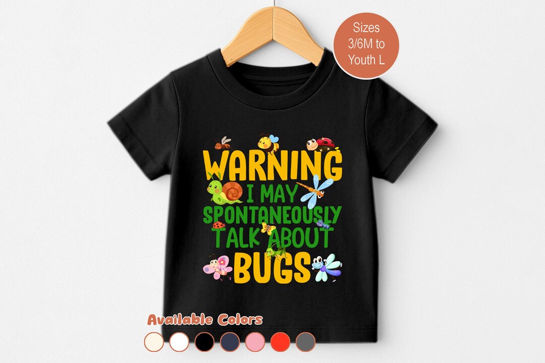 Bug Lover Kids Shirt: Spontaneous Bug Talk, Nature Explorer Tee - Etsy