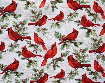 Cardinal fabric | Etsy
