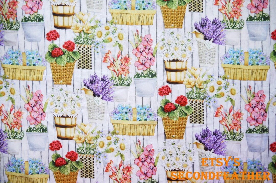 Joy Hall Springs Creative 100% Cotton Fabric 1 Yard More for One ...