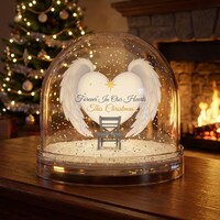 Engraved Memorial Photo Snow Globe, Personalized Snow Globe, Christmas ...