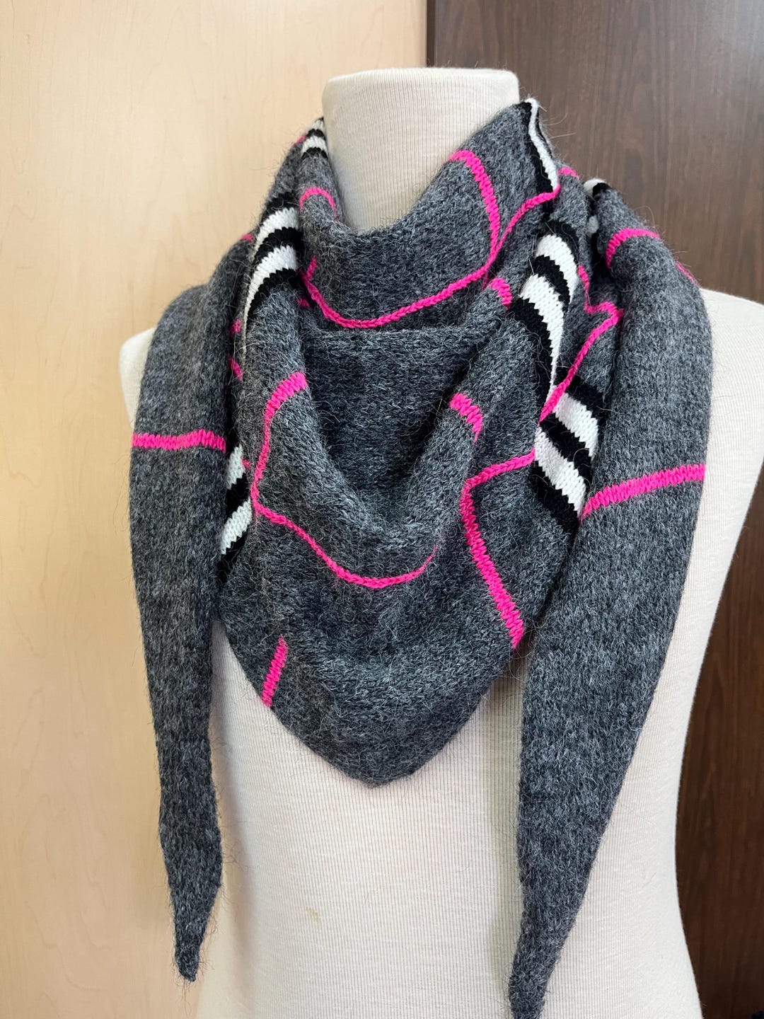 Hand Knit Mohair Scarf - Angora Shawl (65x22 Inches) - Etsy