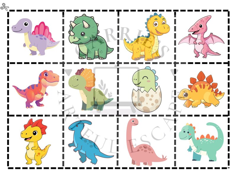Dinosaur Cut and Paste Matching Activity | Preschool Fine Motor ...