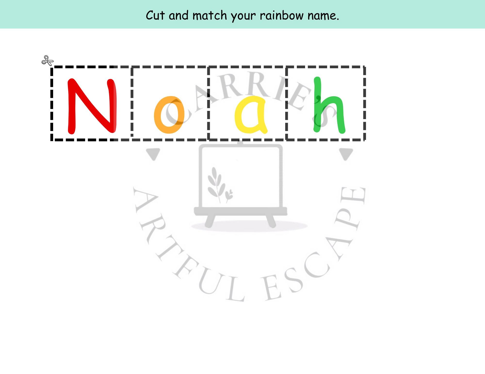 Personalized Name Tracing Worksheets | Name Writing, Cut and Build ...
