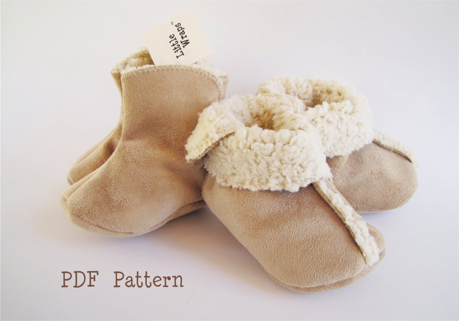 Baby Boot Pattern PDF / Sewing / Little Wraps 3 Piece Bootie Pattern - Etsy