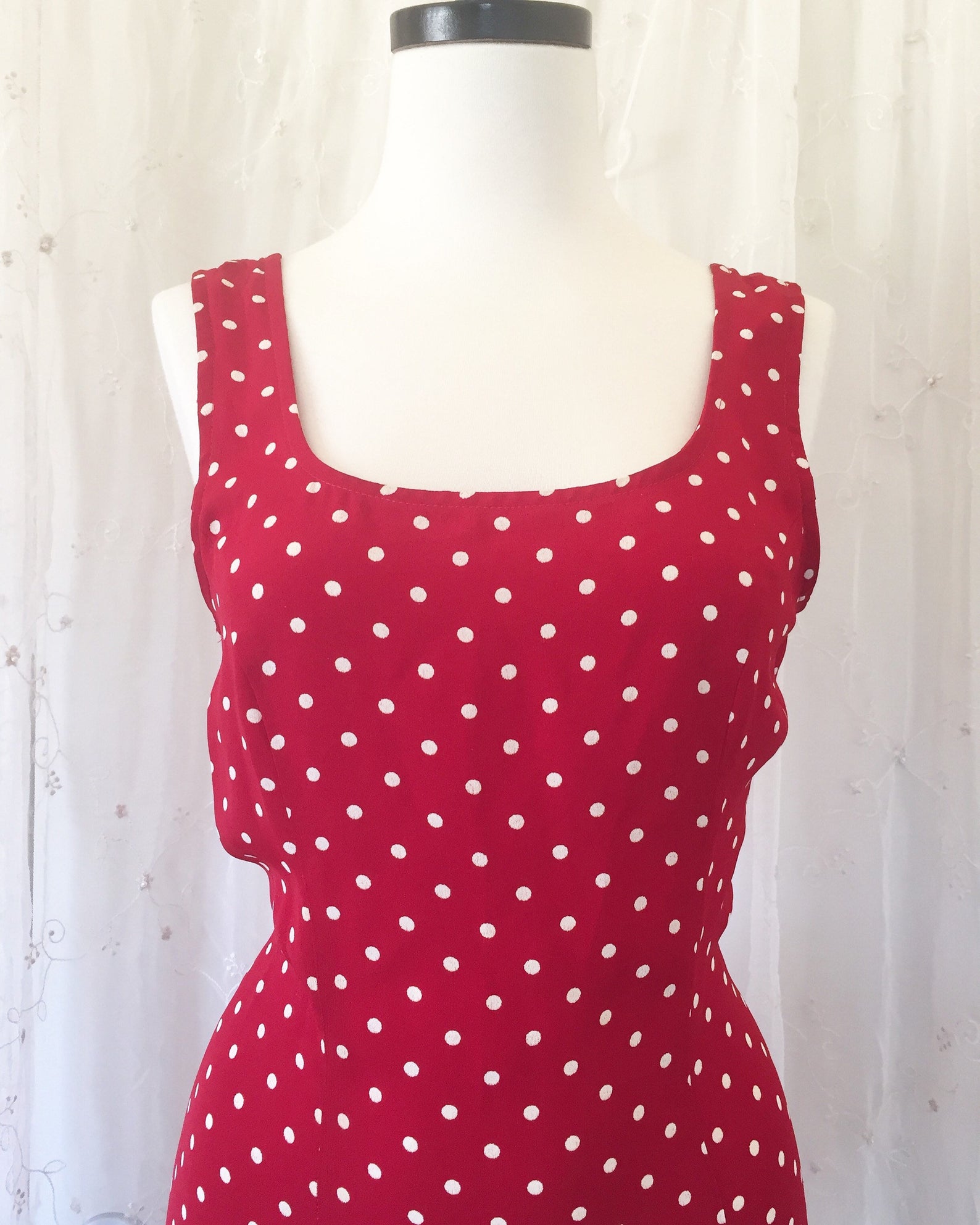 Red Polka Dot Dress - Etsy