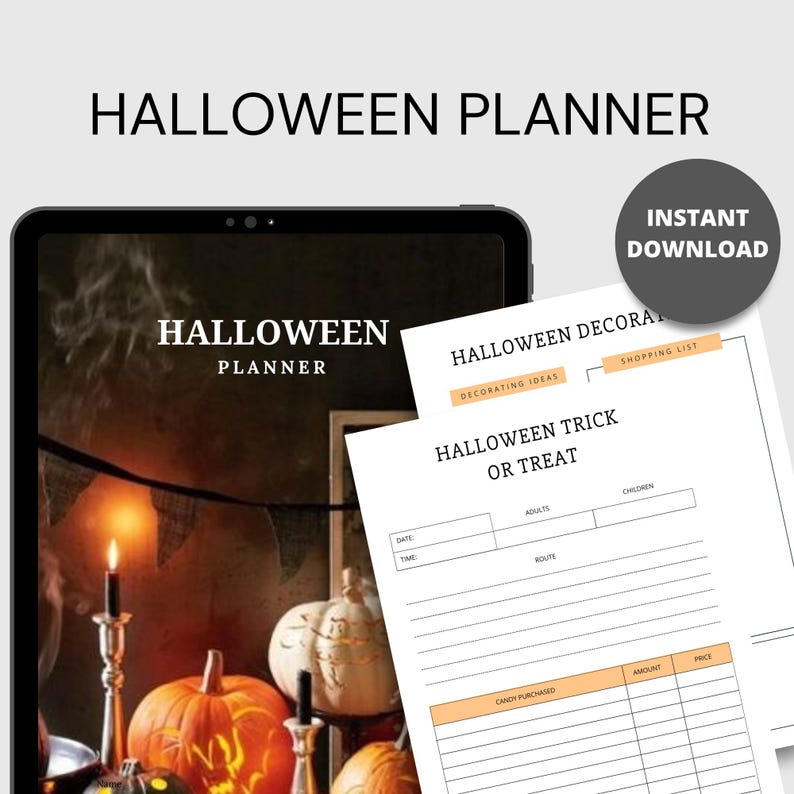 Halloween Party Planner: Printable Event Organizer (digital Download ...