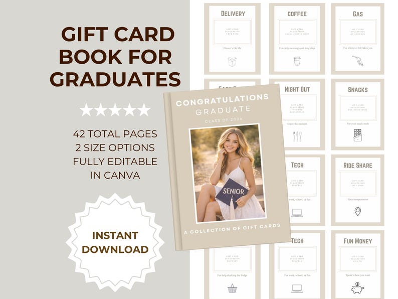 Graduation Gift Card Book 2026 | College Care Package | High School ...