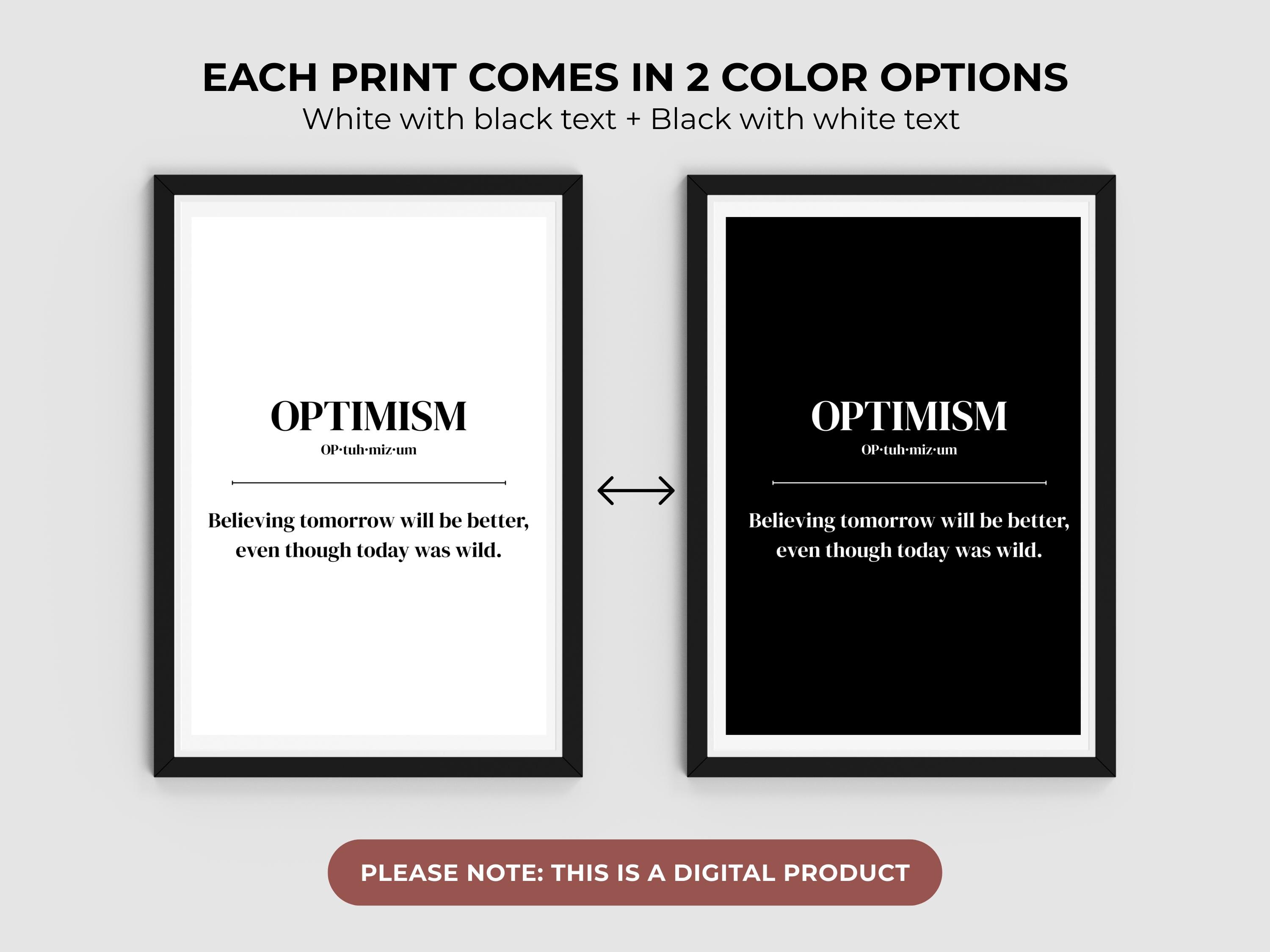 Black & White Motivational Wall Art Set | Minimalist Quote Prints ...