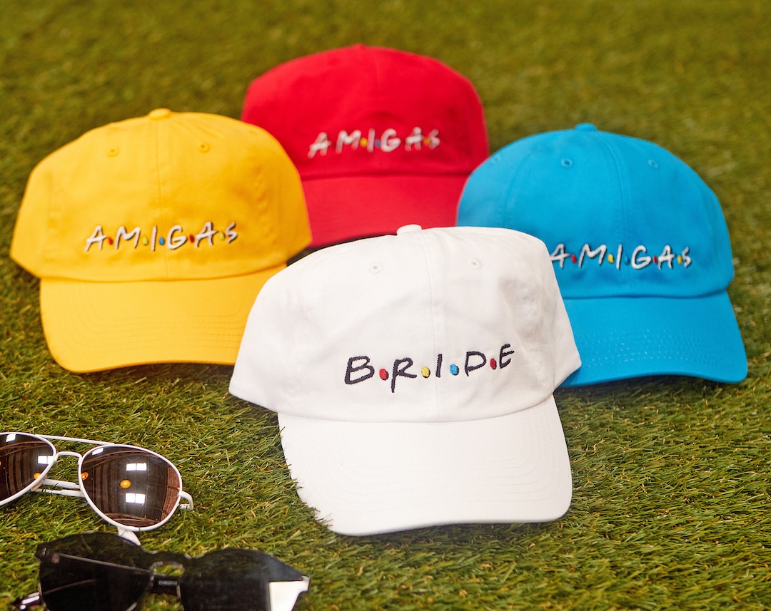 FRIENDS Bachelorette Hats so Many Phrases Embroidered - Etsy