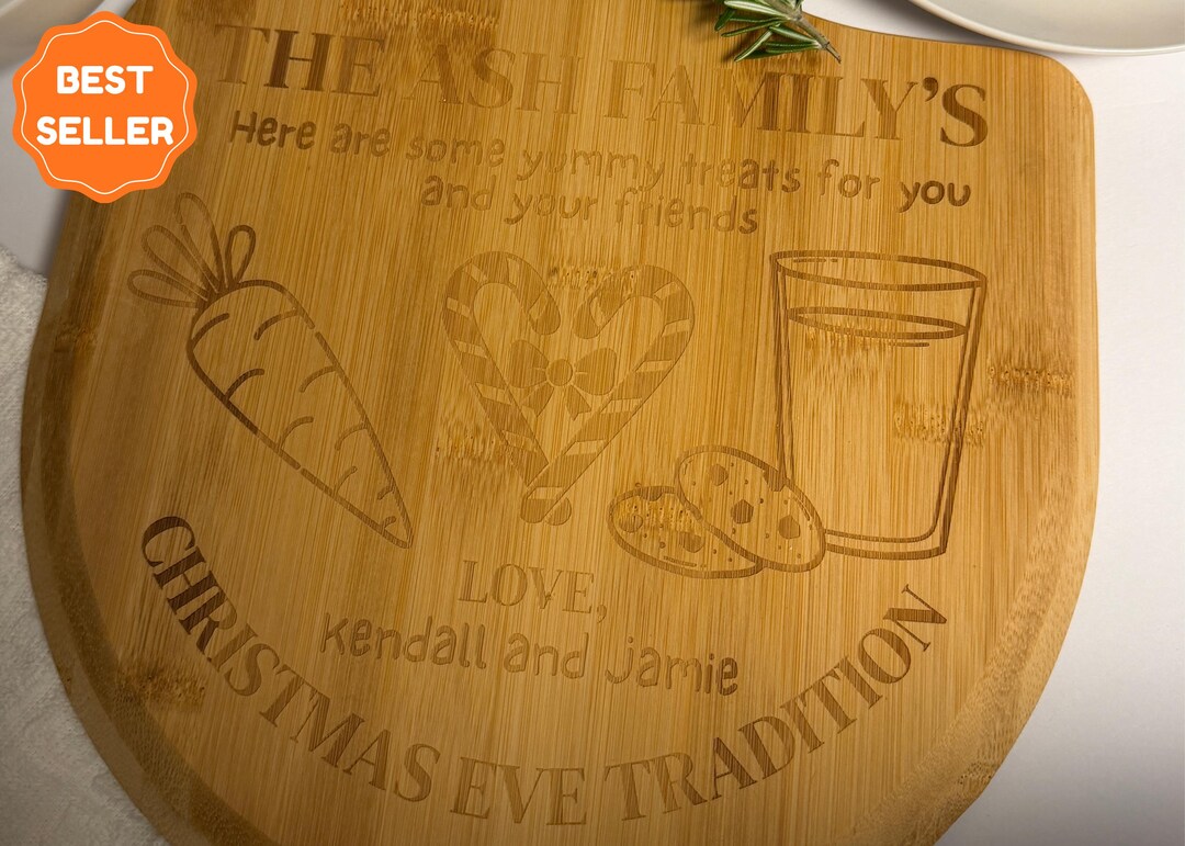 Wooden Bamboo Engraved Christmas Eve Tray for Kids - Etsy