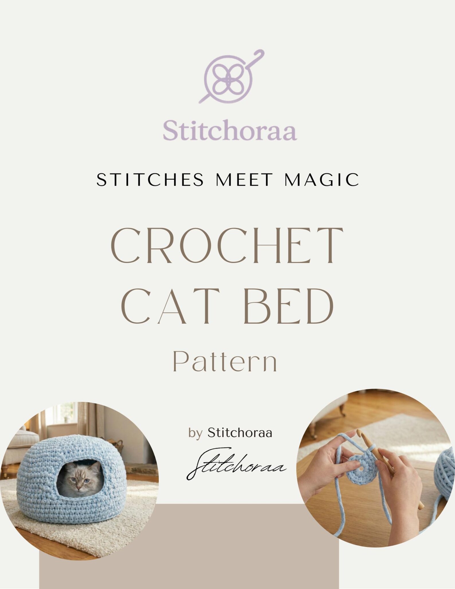 Crochet Cat Cave Pattern : Chunky Yarn Pet Modern Caty House Striped ...