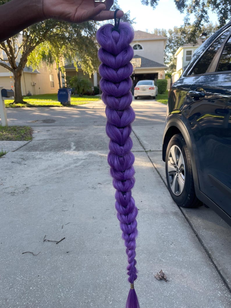 Rumi Hair - K-pop Purple Braided Ponytail Extension: Rumi Inspired ...
