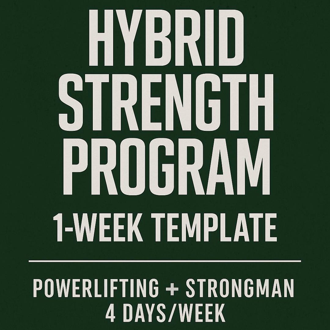 Hybrid Strength Training Program – 1 Week Repeatable | Powerlifting ...