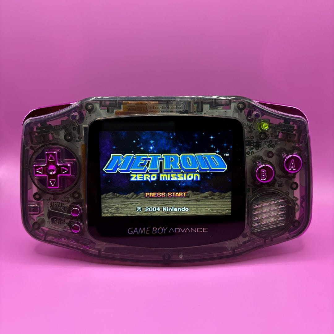 Game Boy Advance Nebula Phantom Edition | IPS Screen, Transparent Shell ...