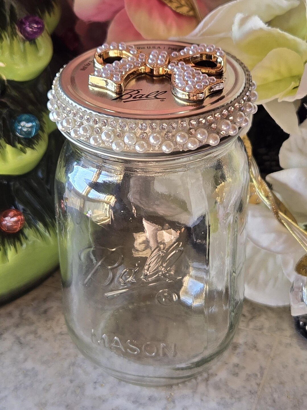 Mini Ball Jar With Decorative Lid - Etsy