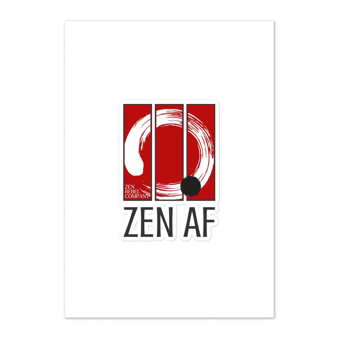 ZEN AF Glossy Sticker | Mindfulness Rebel, Laptop, Water Bottle - Etsy