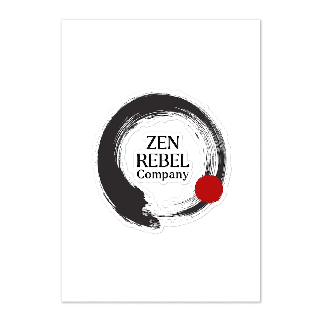 Zen Rebel Company Logo Sticker Enso Circle Mindfulness Minimal ...
