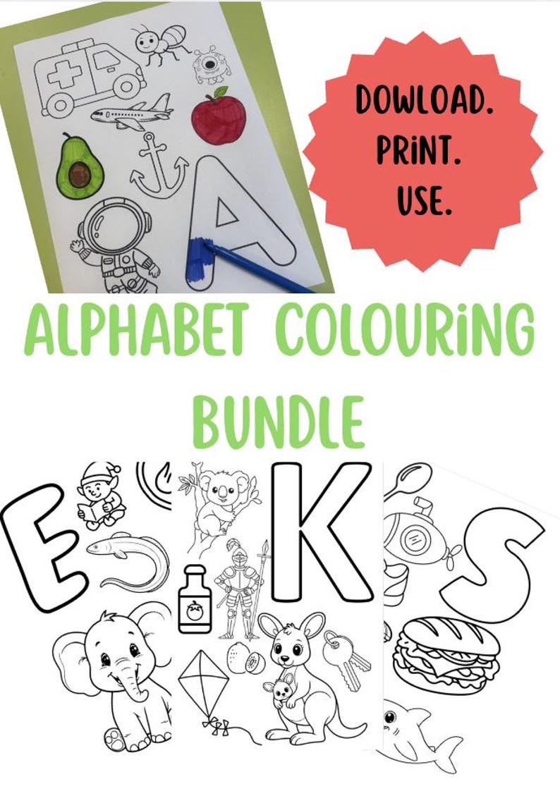 Printable Alphabet Coloring Pages | A–Z Letter Coloring Sheets With ...