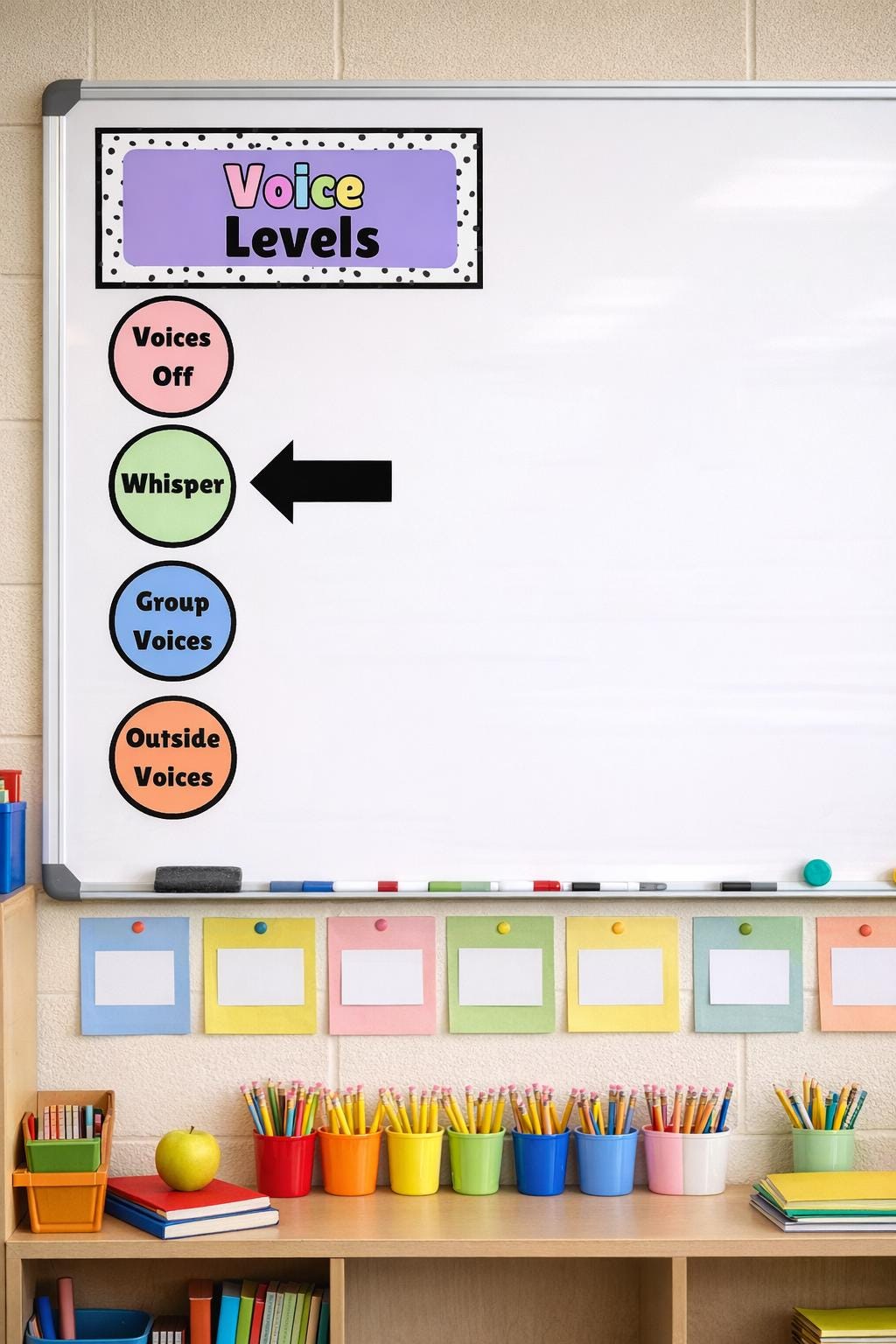 Pastel Voice Level Chart Printable | Classroom Management Tool - Etsy