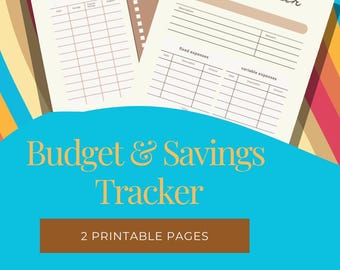 Printable Budget Planner & Savings Tracker (digital Download) | PDF for ...