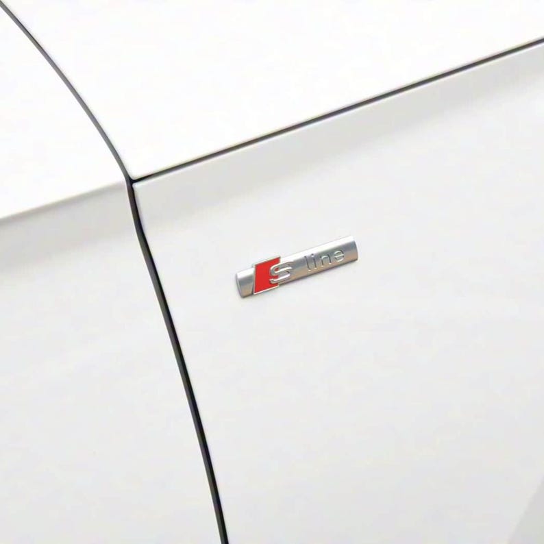 A Pair of Audi S-line Side Fender Marker Nameplate Emblem Badge S Line ...