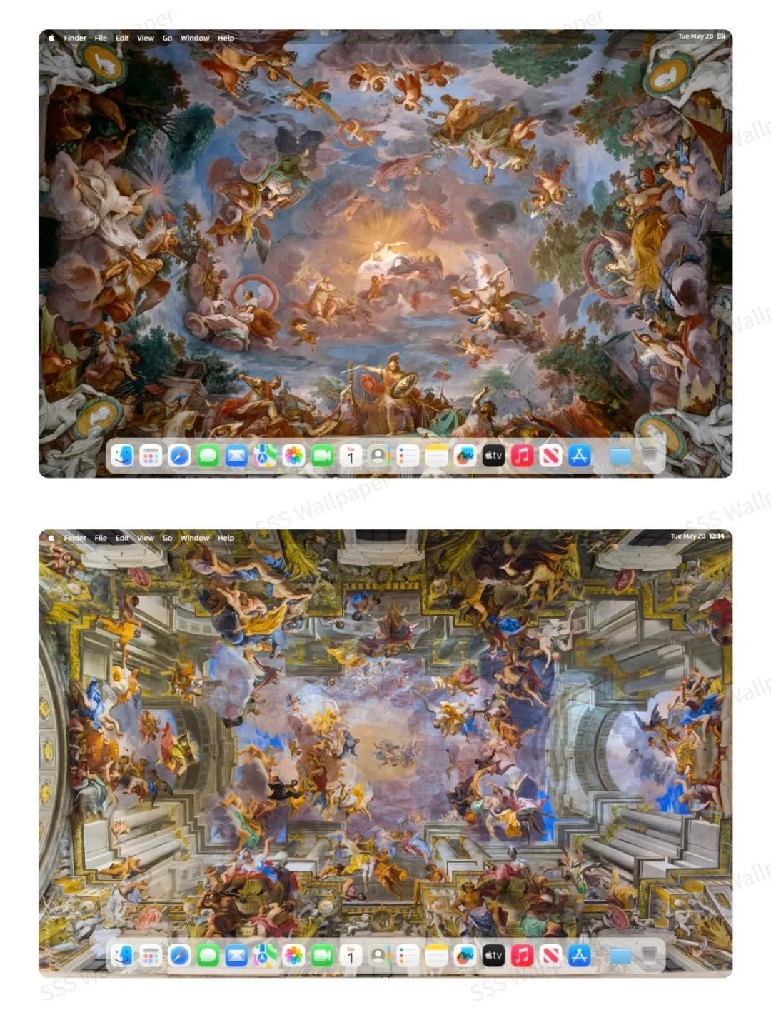 Baroque Ceiling Fresco Wallpaper | 3D Space-depth Art (digital Download ...