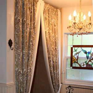 Drapery Panels With Solid Band Trim Starting At: - Etsy