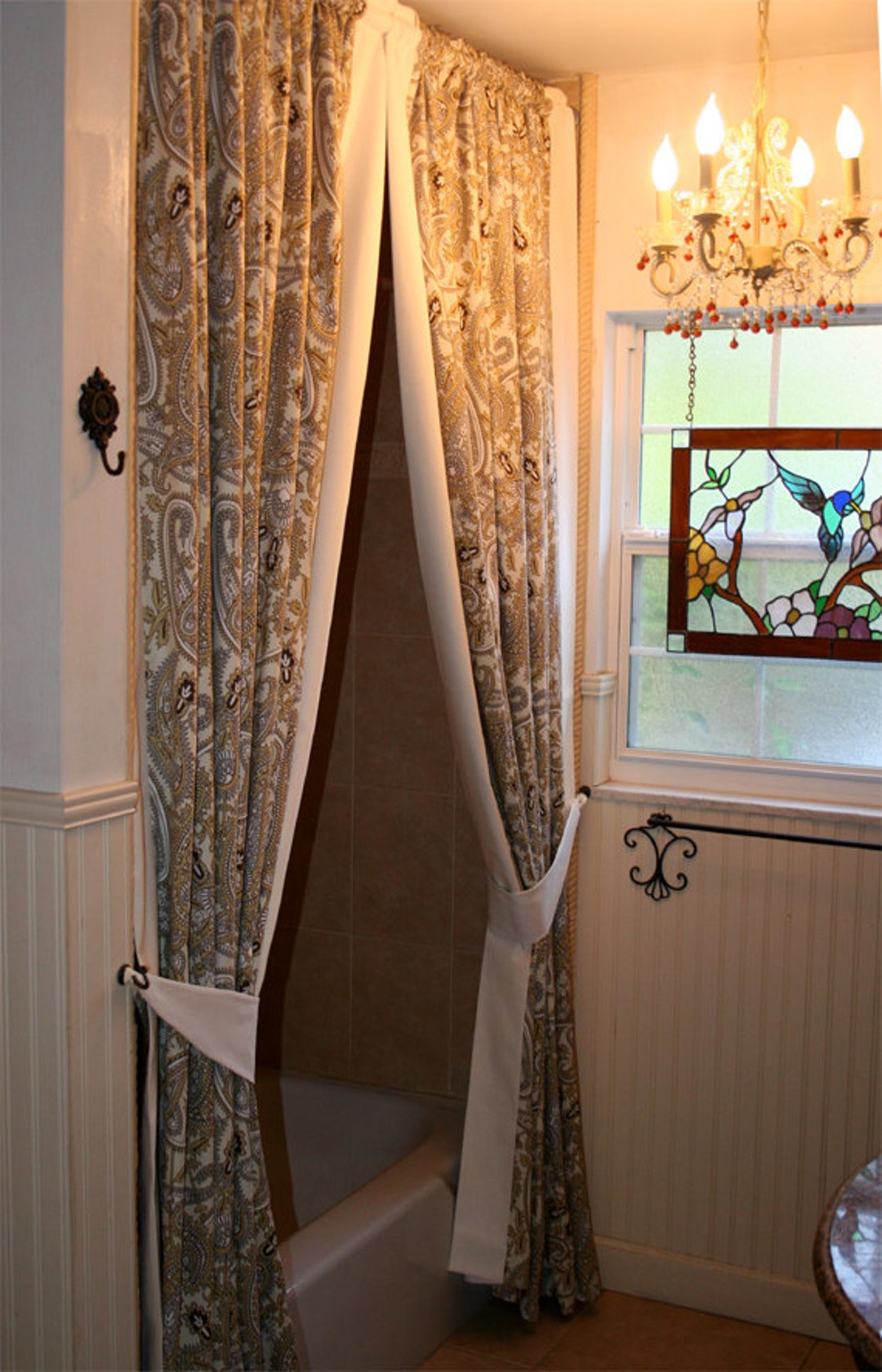 Drapery Panels With Solid Band Trim Starting At: - Etsy