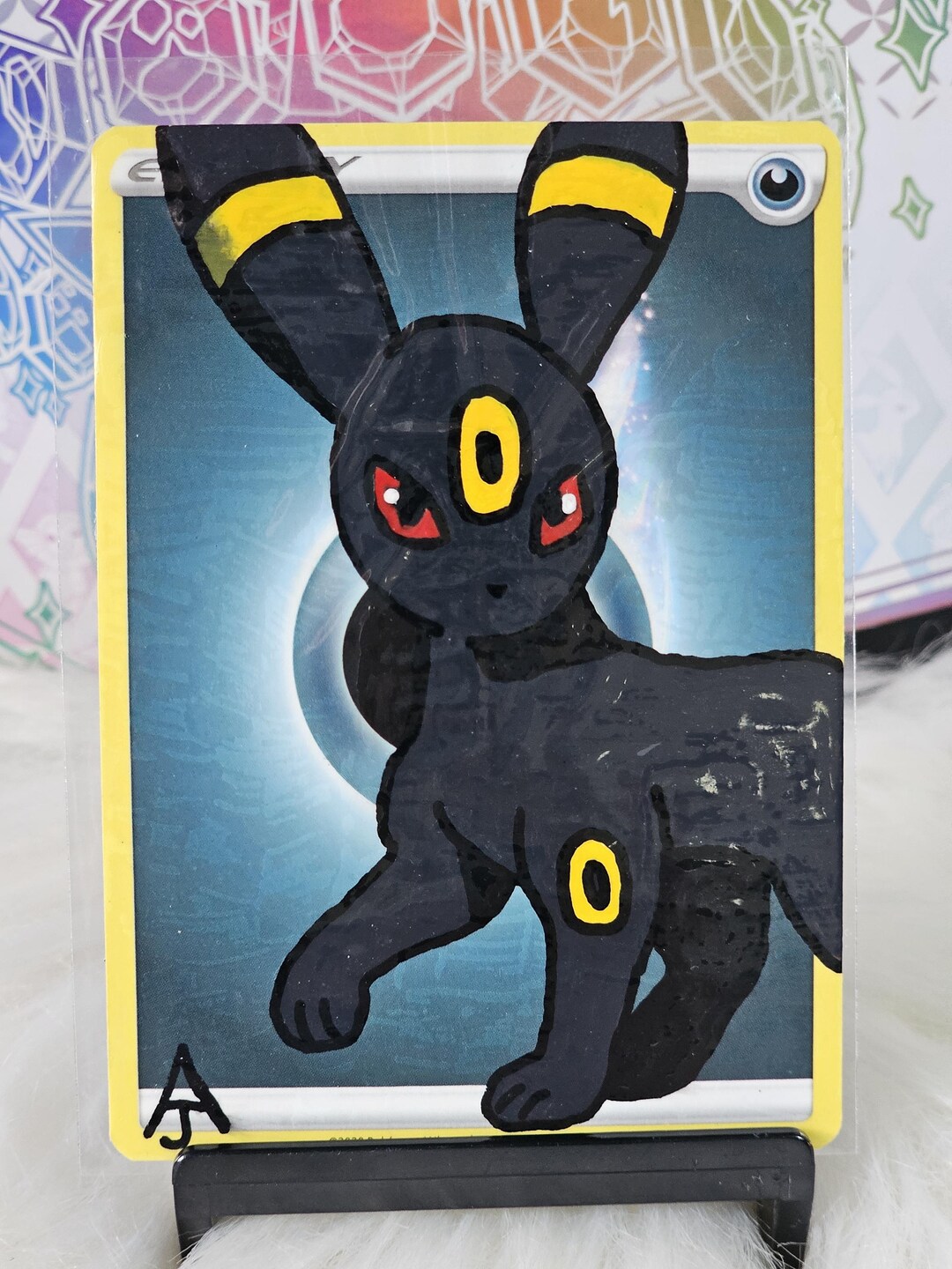 Hand Painted Umbreon Energy Card – Umbreon Custom Artwork #10 - Etsy